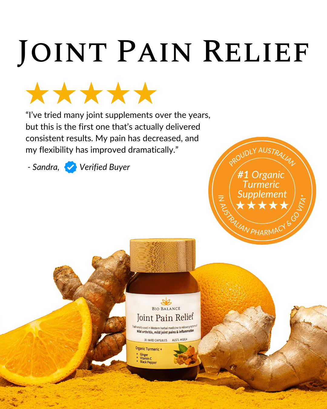 Bio Balance Australian Organic Turmeric Joint Pain Relief